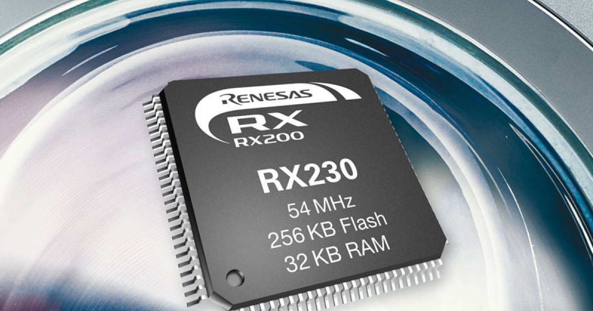 Renesas Electronics Europe Reveals RX230 Group That Extends the RX231 ... Renesas Electronics Europe Reveals RX230 Group That Extends the RX231 ...