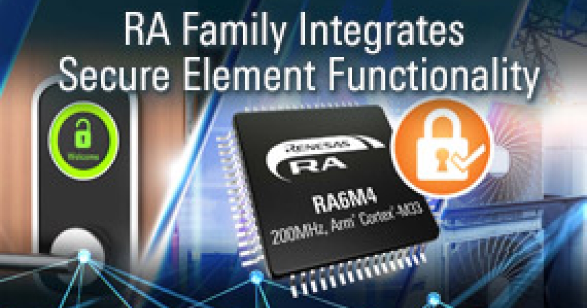 New RA6M4 MCU Group’s Integrated Secure Crypto Engine in Concert with ...