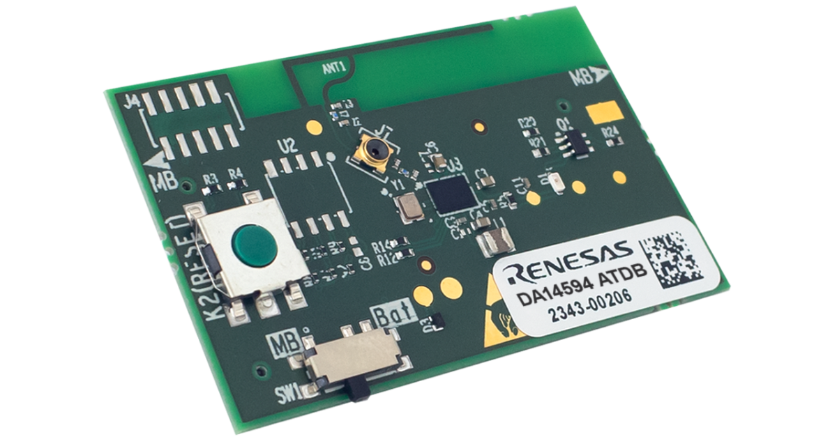 DA14594-00O9DB-P - SmartBond DA14594 低功耗蓝牙 5.3 子板 (WLCSP SoC) | Renesas 瑞萨电子