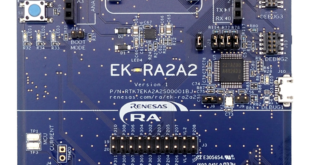 EK-RA2A2 - RA2A2 MCU 群组评估套件 | Renesas 瑞萨电子