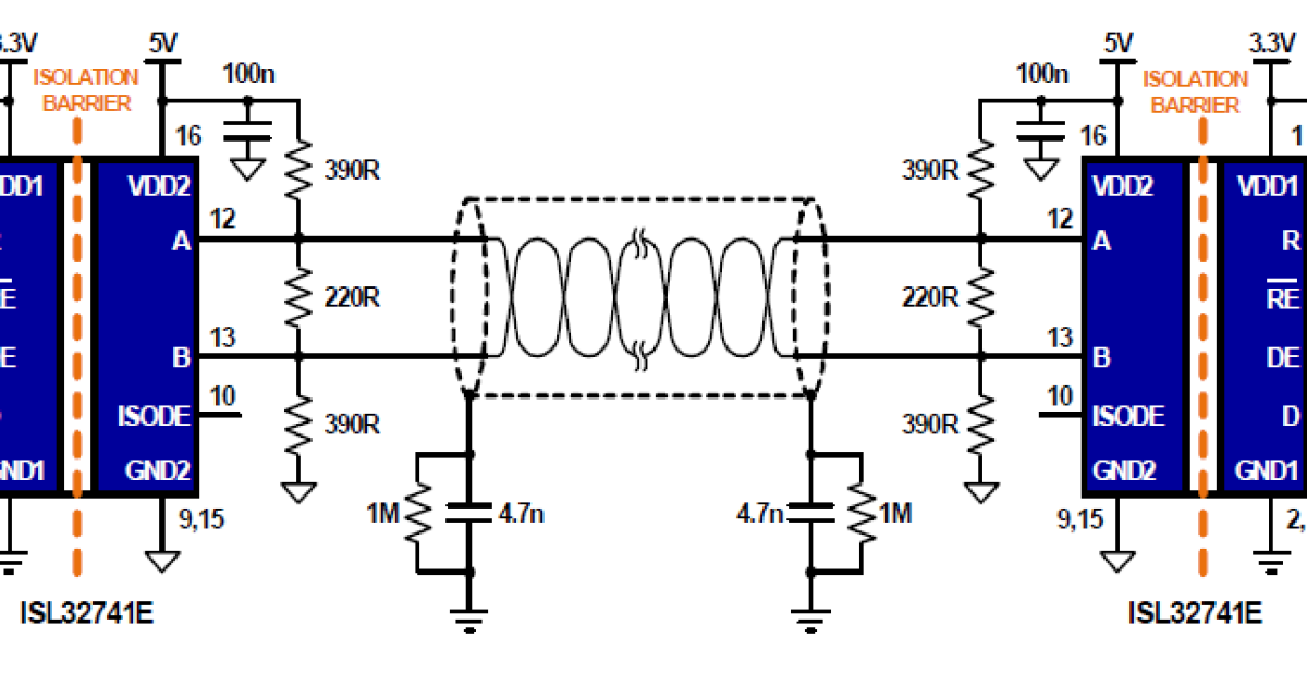 ISL32741E - PROFIBUS Compliant 6kV VDE-Reinforced Isolated RS-485 ...