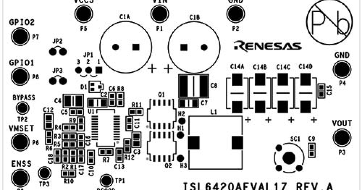 Isl6420aeval3z Advanced Single Synchronous Buck Pulse Width Modulation Pwm Controller