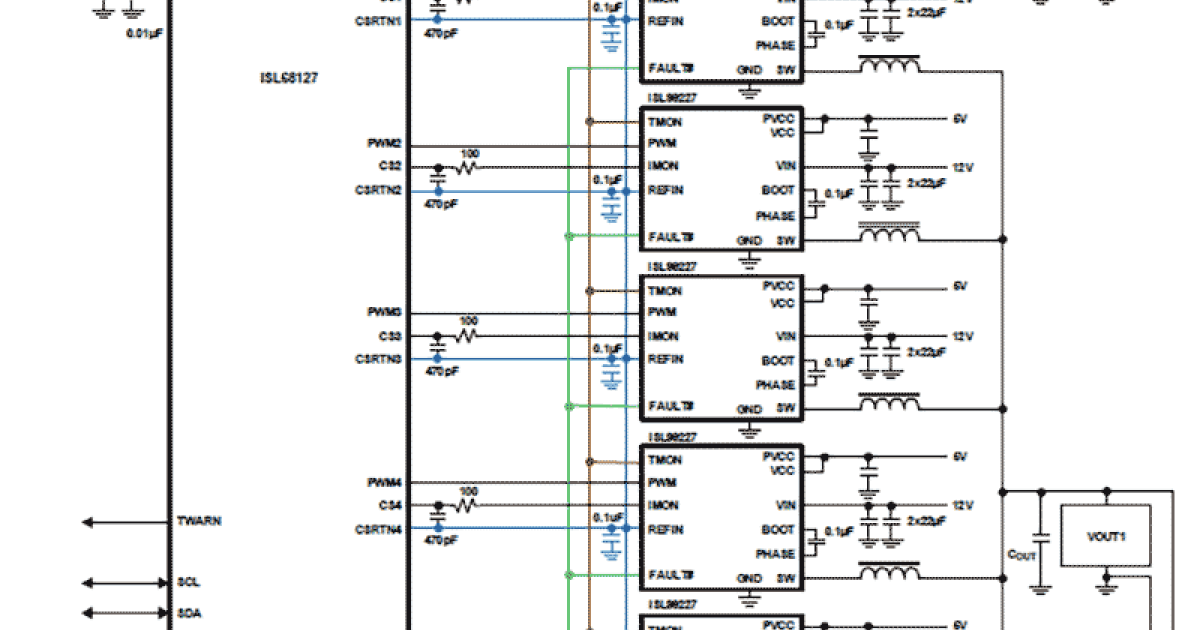 ISL68127 - Digital Dual Output, 7-Phase Configurable, PWM Controller with PMBus | Renesas 瑞萨电子