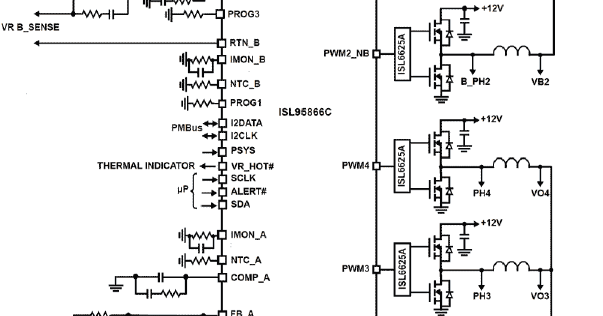 ISL95866C - 4+3 Multiphase R3 PWM Regulator for Intel IMVP8 Desktop CFL ...