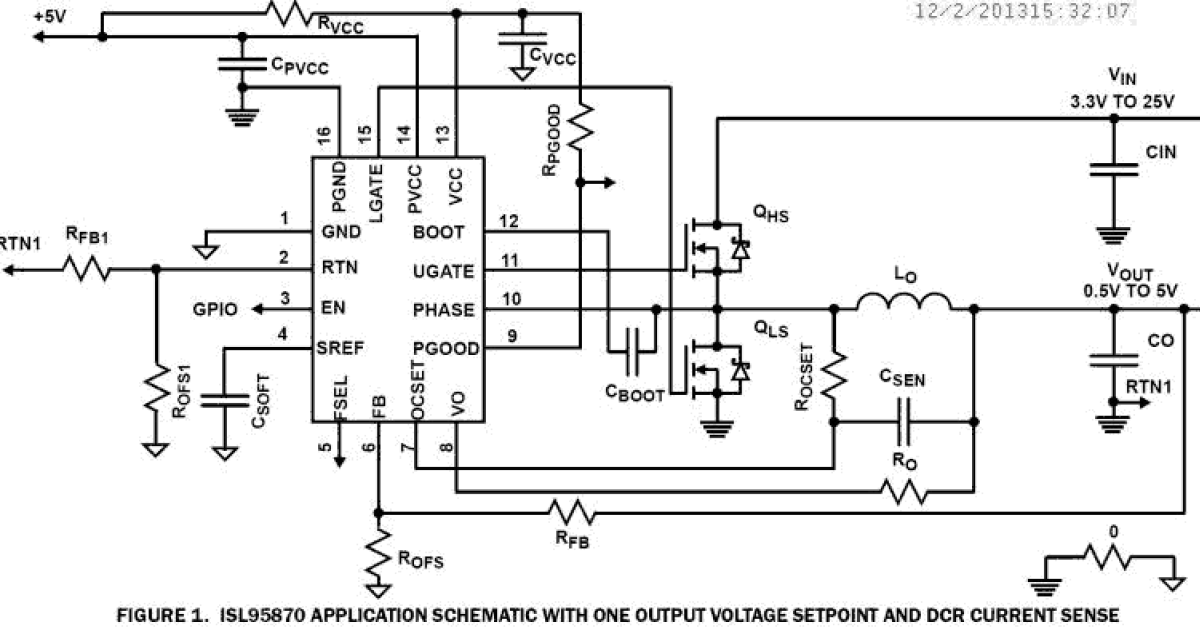 Isl95870 Pwm Dcdc Controller With Vid Inputs For Portable Gpu Core Voltage Regulator